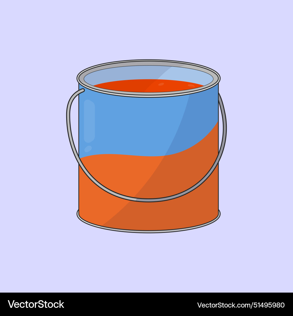 Paint bucket icon color Royalty Free Vector Image