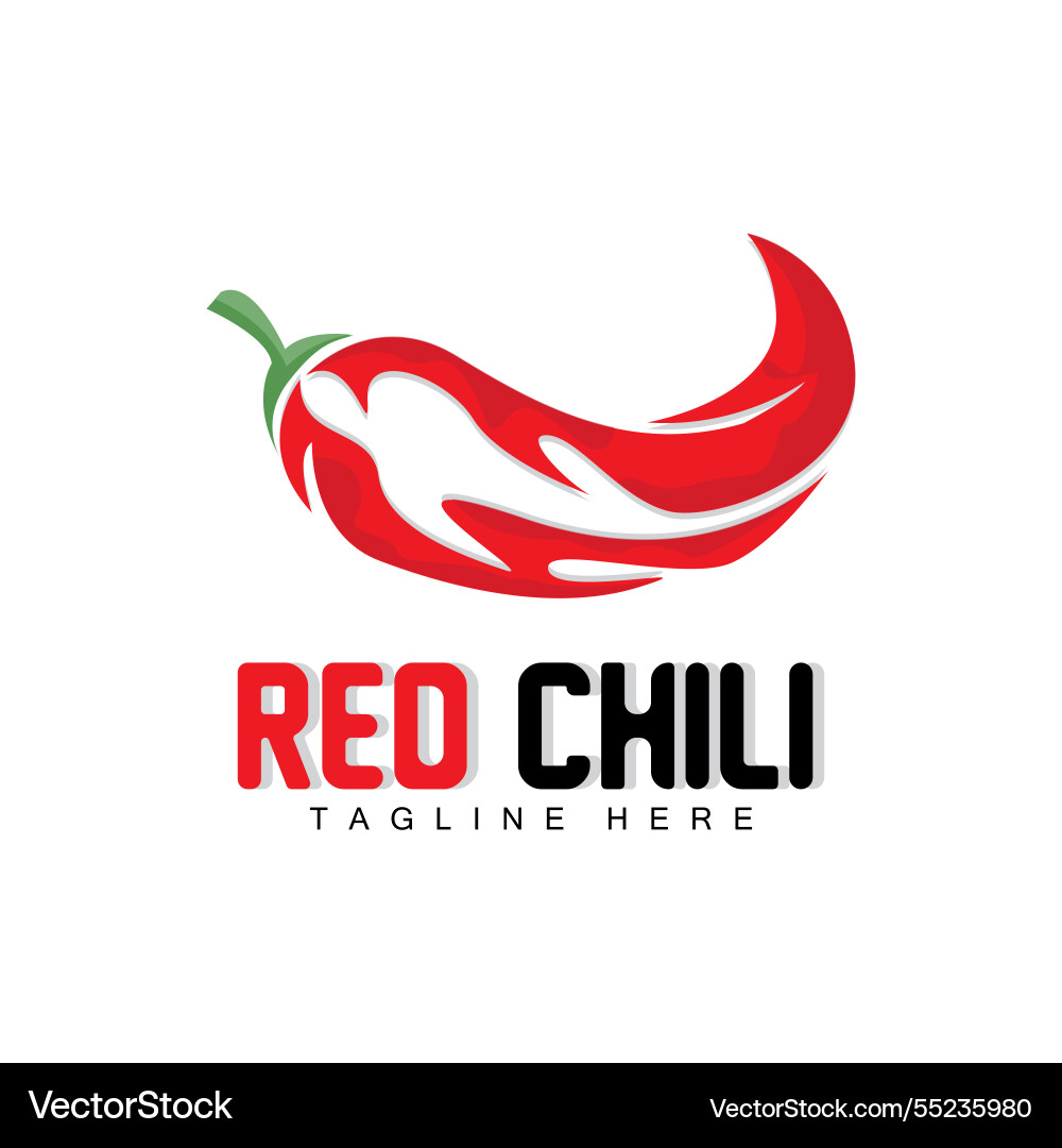 Red chili logo hot peppers garden Royalty Free Vector Image