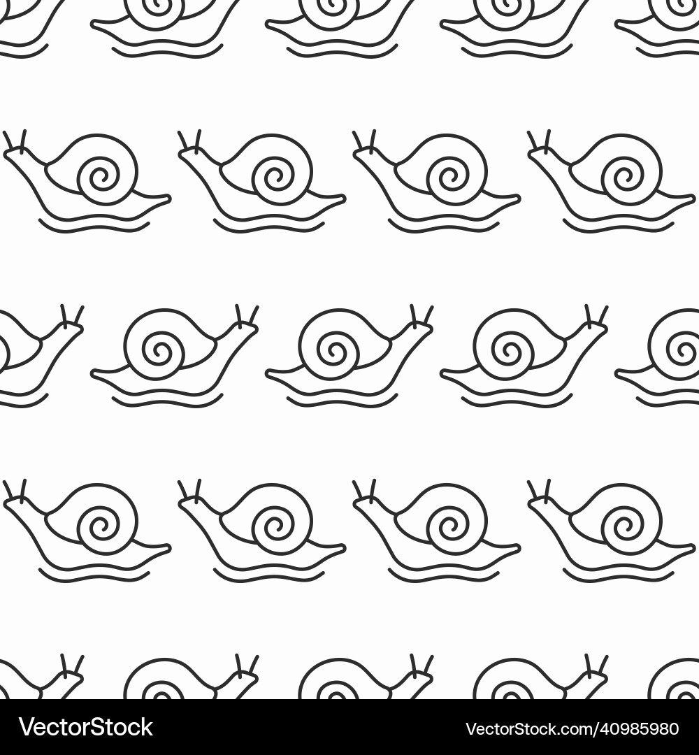 Snail seamless background Royalty Free Vector Image