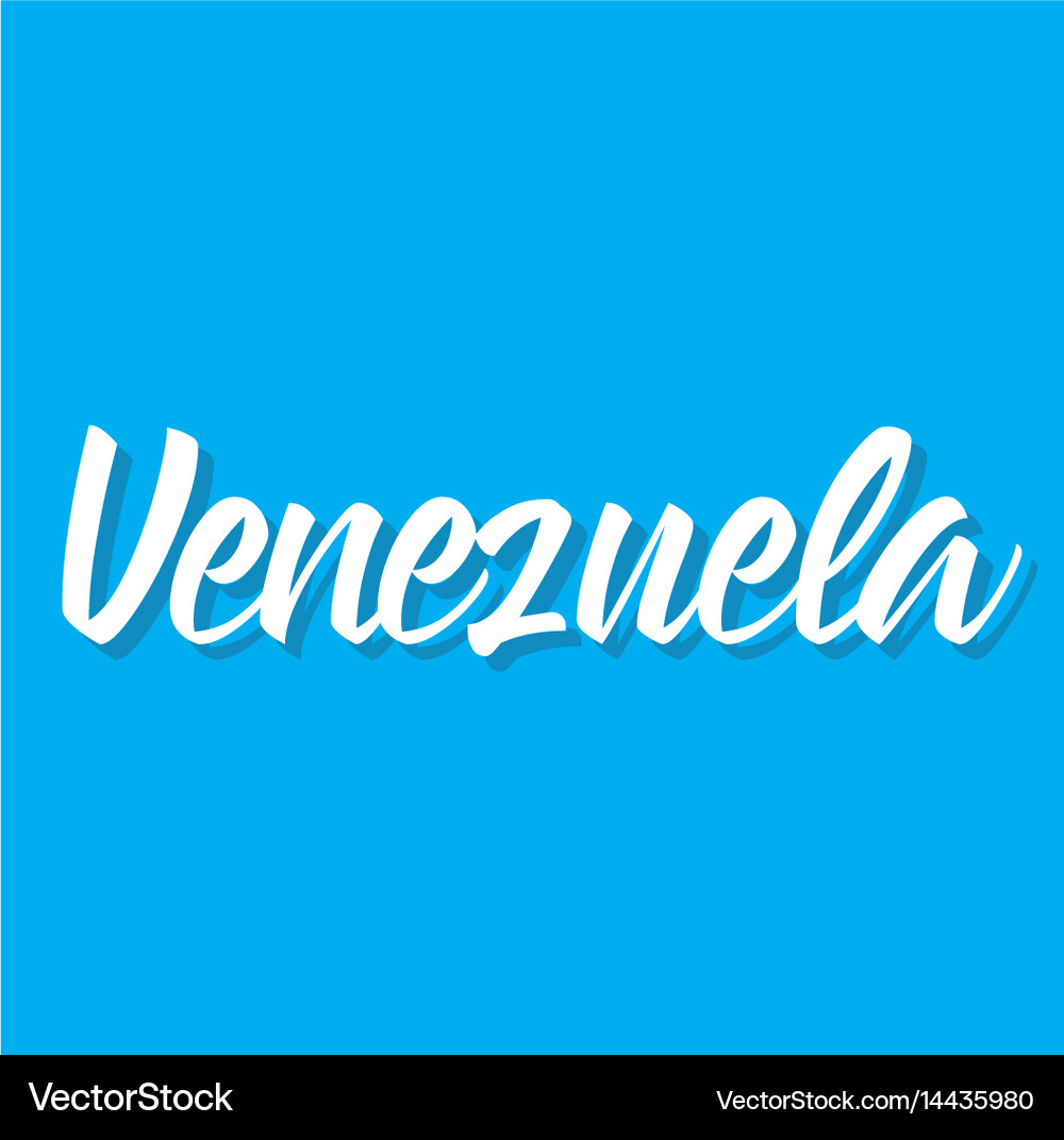 Venezuela text design calligraphy – Royalty-Free Vector | VectorStock