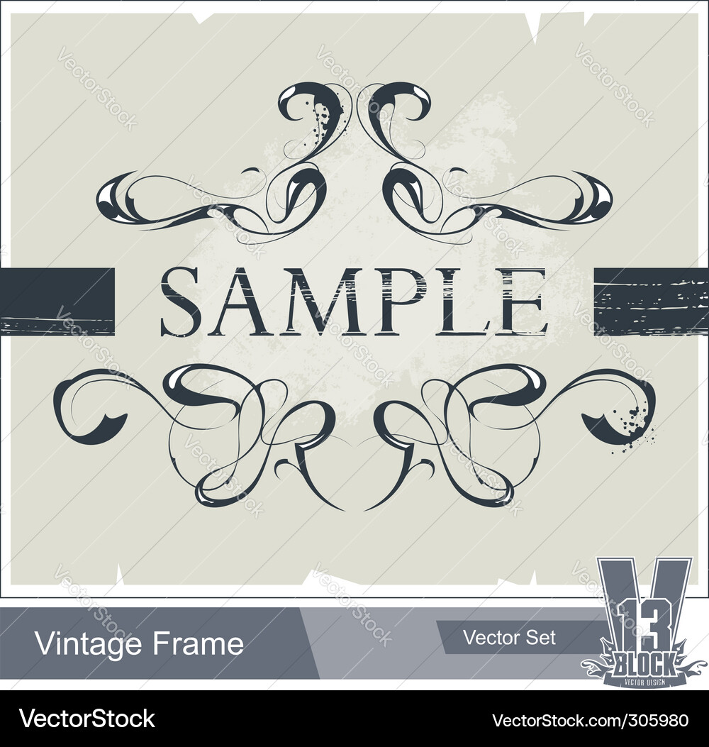 Vintage frame Royalty Free Vector Image - VectorStock