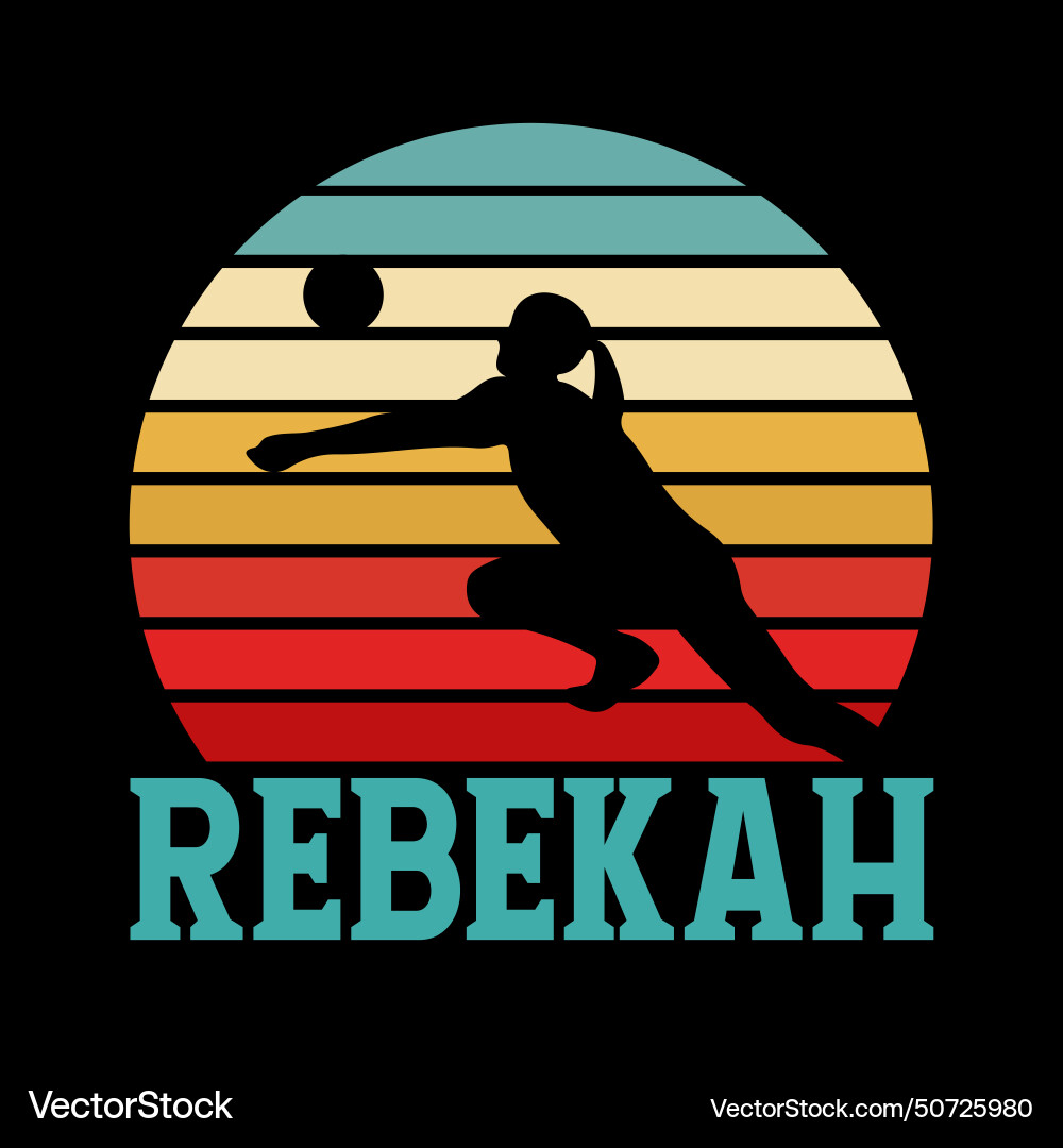 Volleyball Name Gift - Rekah Name SVG Royalty Free Vector