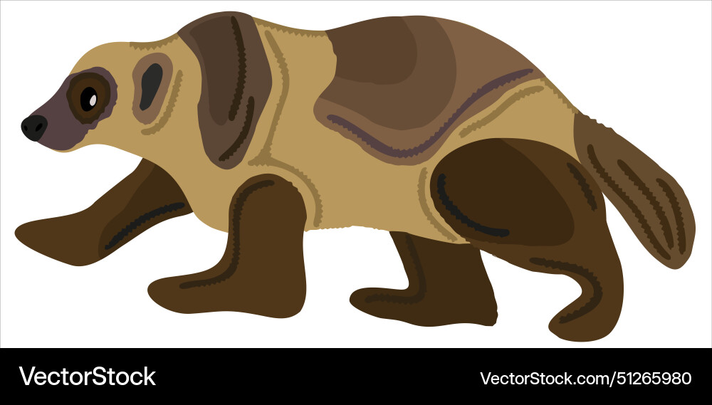 Wolverine animal isolated Royalty Free Vector Image