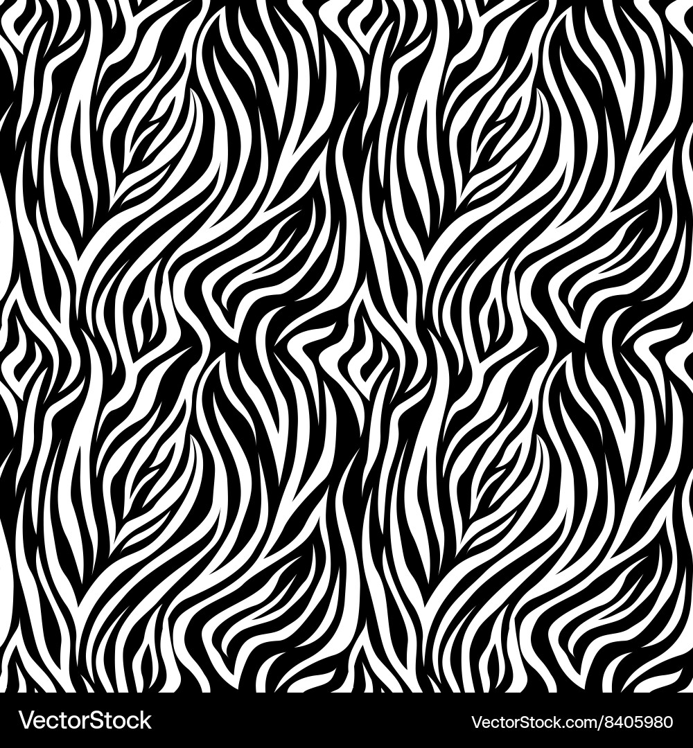 Zebra stripes seamless pattern Royalty Free Vector Image