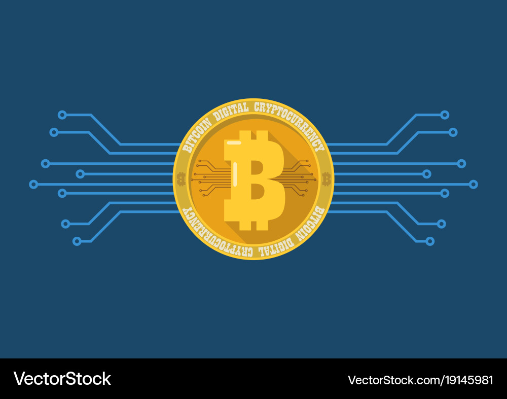 Bitcoin Cryptocurrency Finance Royalty Free Vector Image