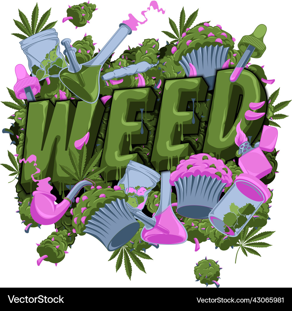 Cannabis & Weed Art Royalty Free Vector Image