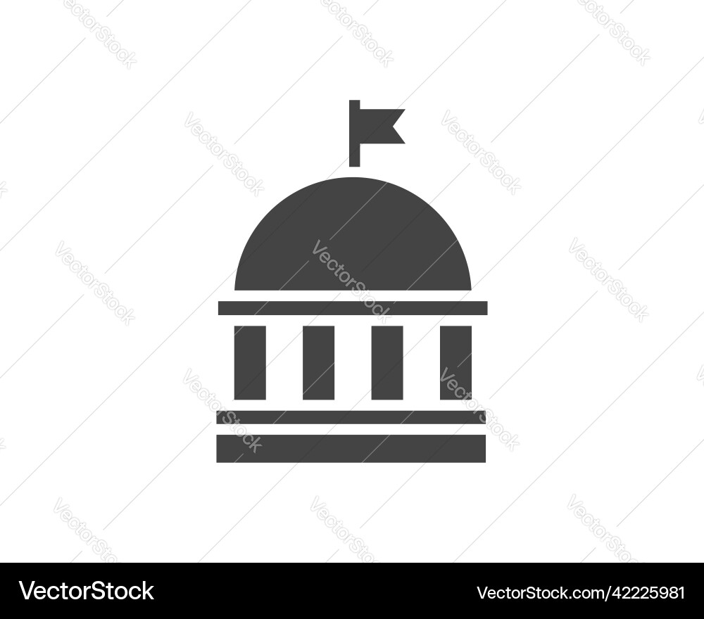 Government Building Icon Royalty Free Vector Image