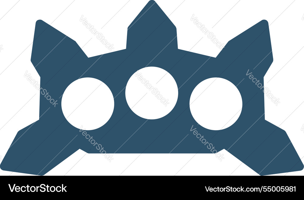 Ninja knuckle flat icon design Royalty Free Vector Image