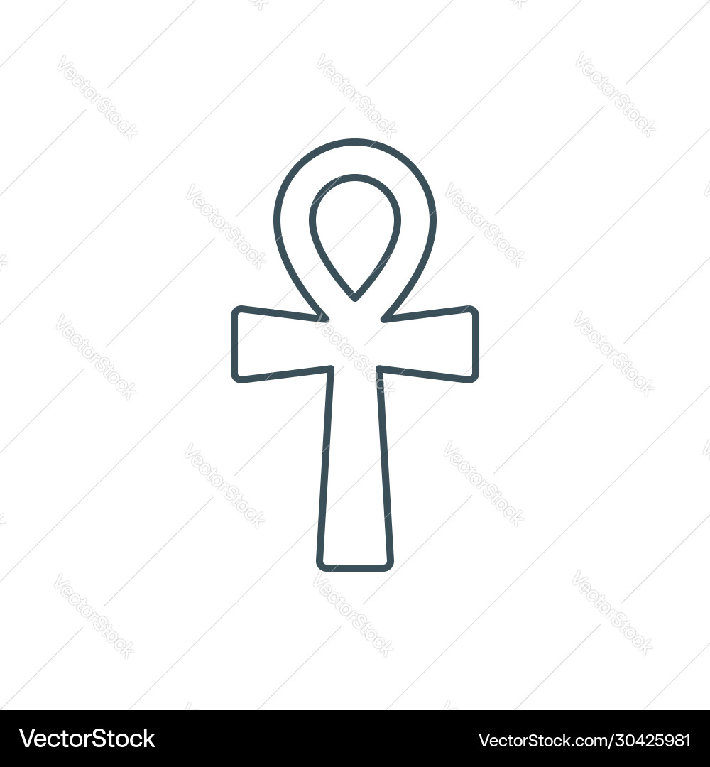 Thin line ankh symbol icon Royalty Free Vector Image