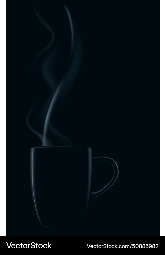A cup of hot coffee Royalty Free Vector Image - VectorStock