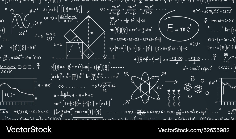Advanced math formulas Royalty Free Vector Image