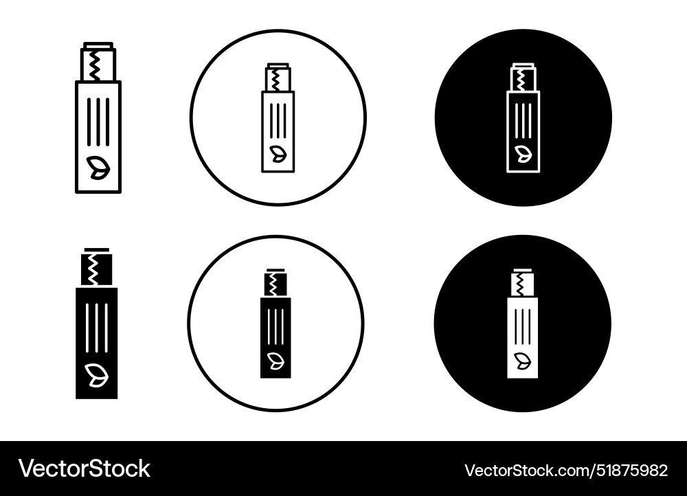 Chew gum icon outline flat Royalty Free Vector Image