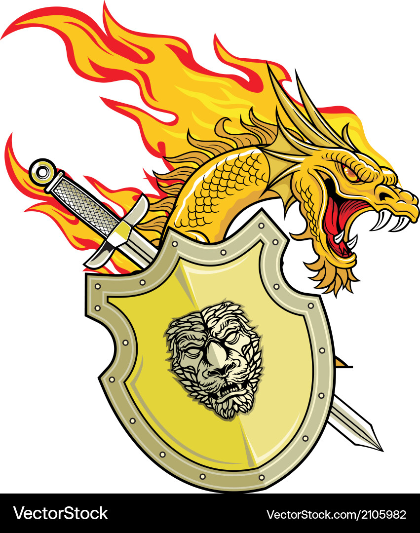 Dragon slayer Royalty Free Vector Image - VectorStock