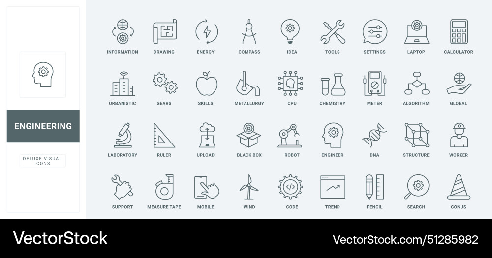 Engineering thin black and red line icons set Vector Image