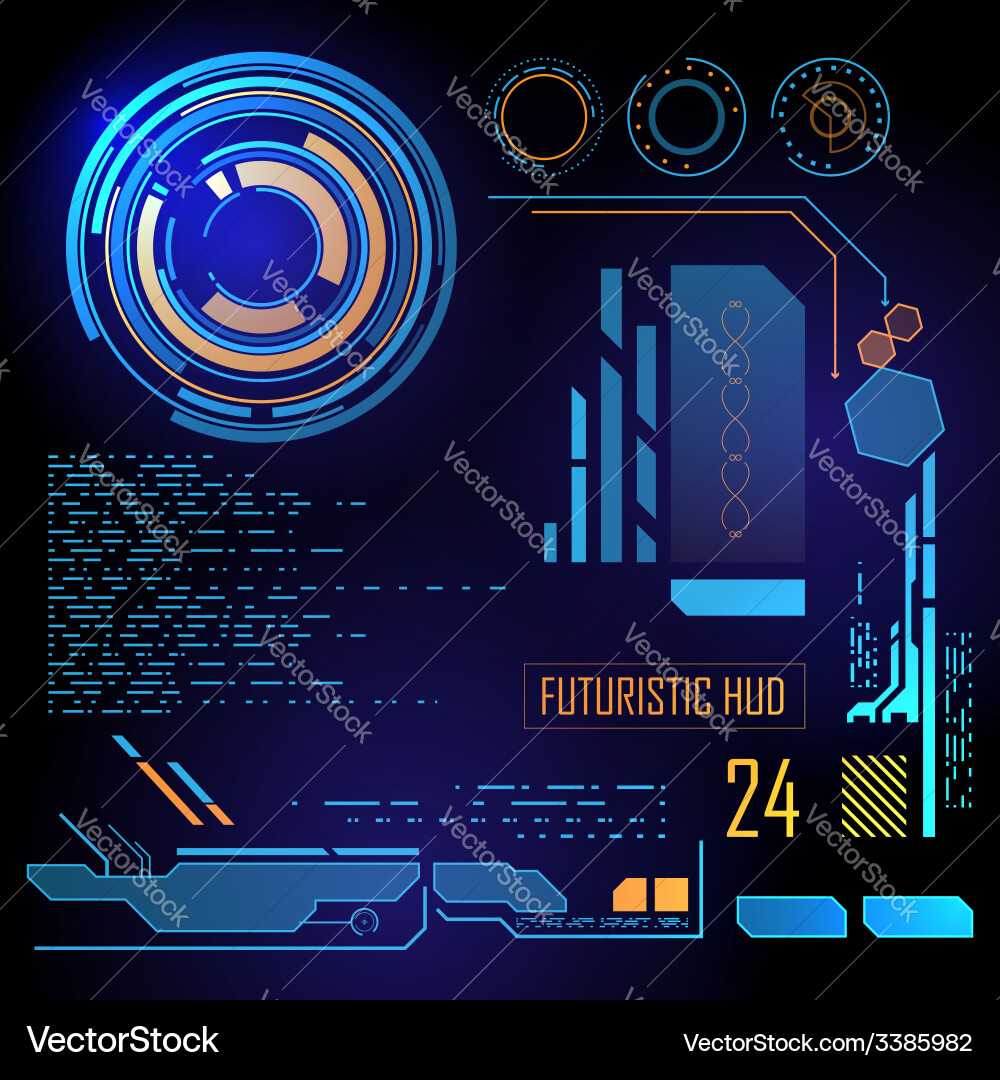 Futuristic user interface hud Royalty Free Vector Image