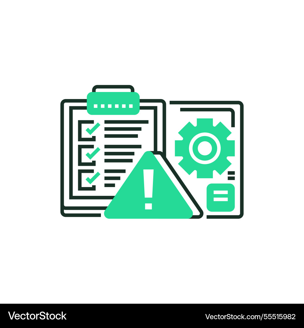 Risk assessment outline icon linear style sign Vector Image
