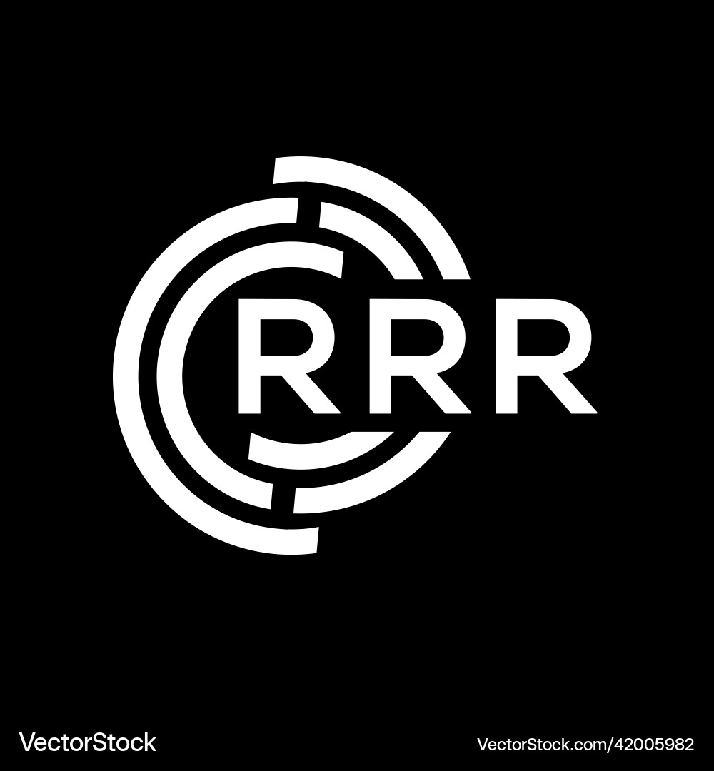 Rrr letter logo design monogram initials Vector Image