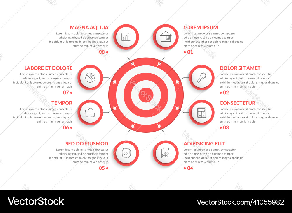 Target infographics Royalty Free Vector Image - VectorStock