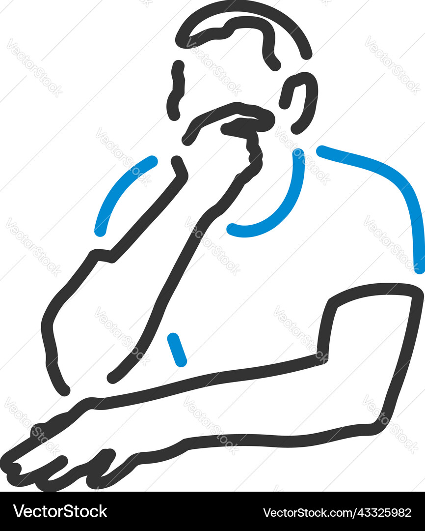 Thinking man icon Royalty Free Vector Image - VectorStock