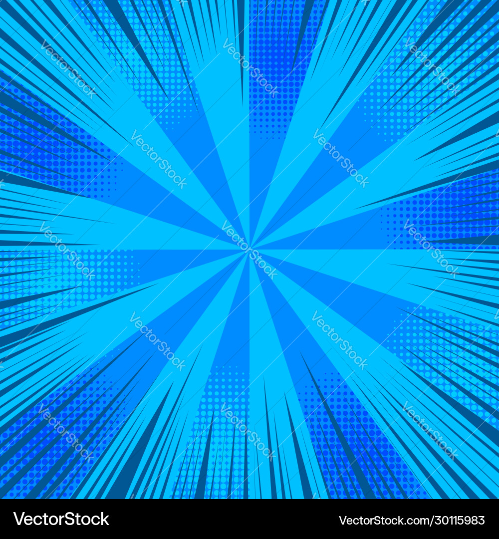 Abstract blue comic background Royalty Free Vector Image