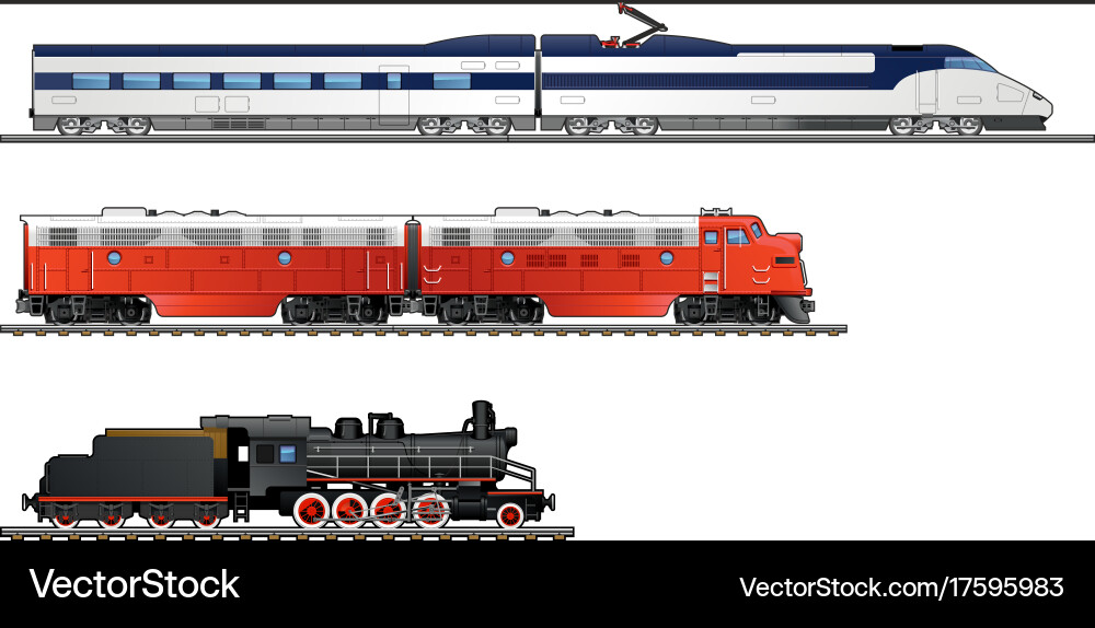 Train Evolution Royalty Free Vector Image - VectorStock