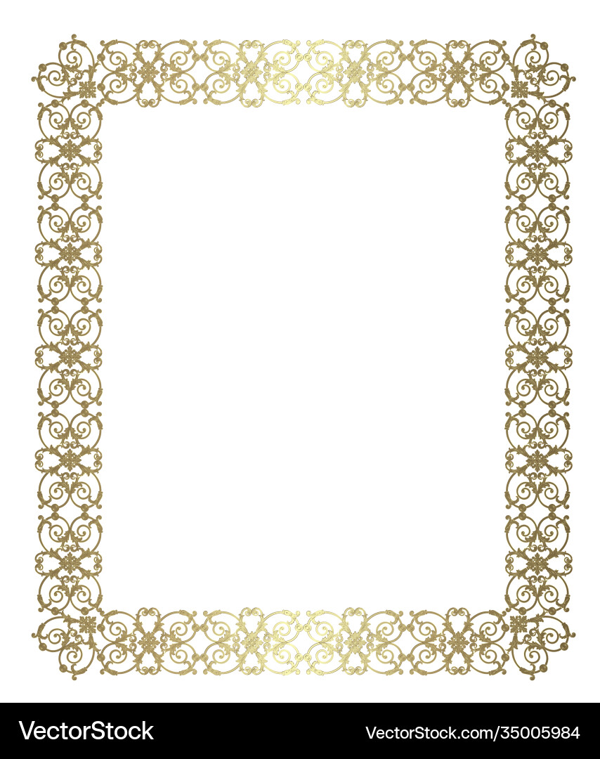 Eleganter Goldrahmen Lizenzfreies Vektorbild