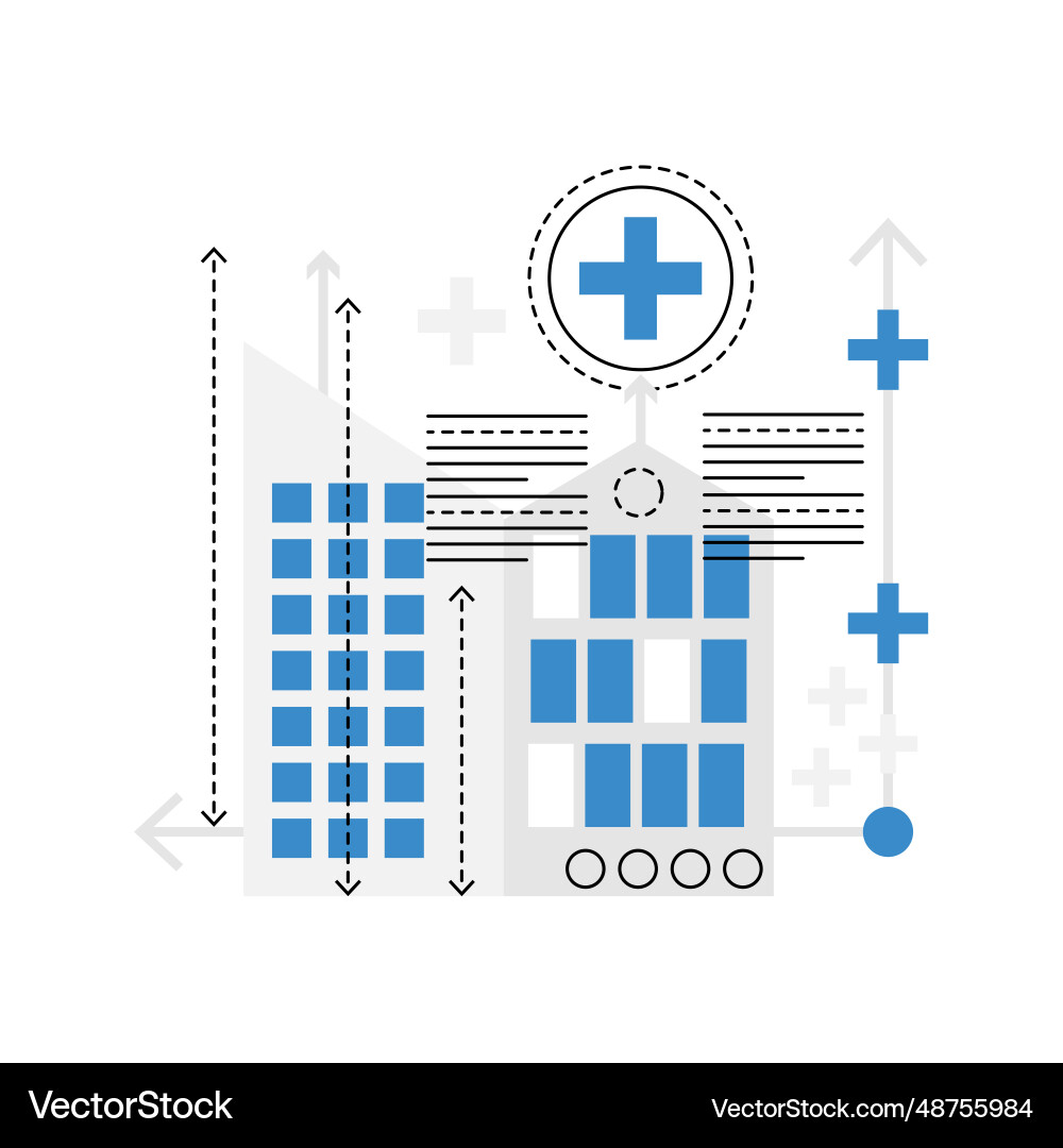 Emergency hospital building Royalty Free Vector Image