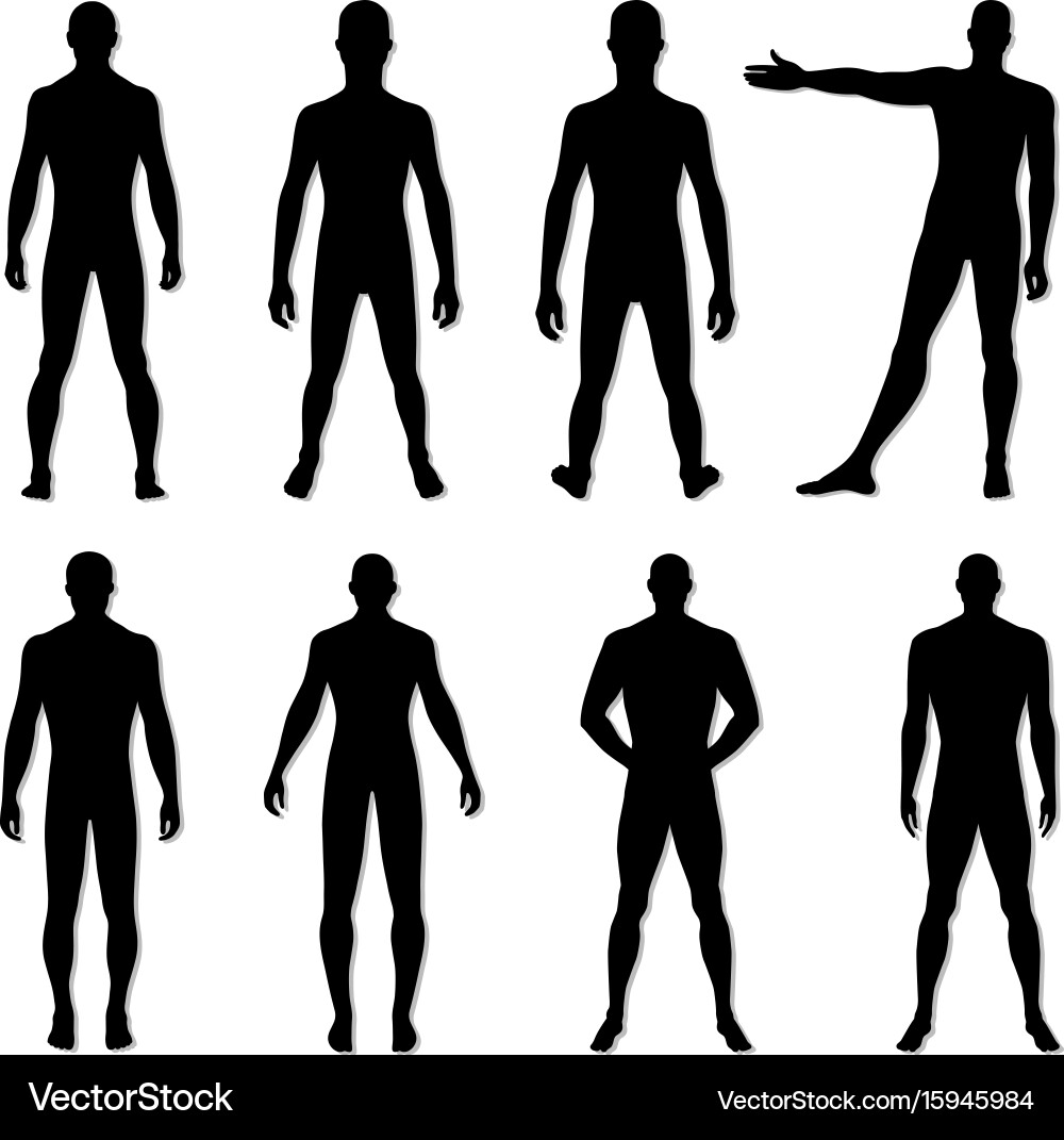 Fashion man figure set Royalty Free Vector Image
