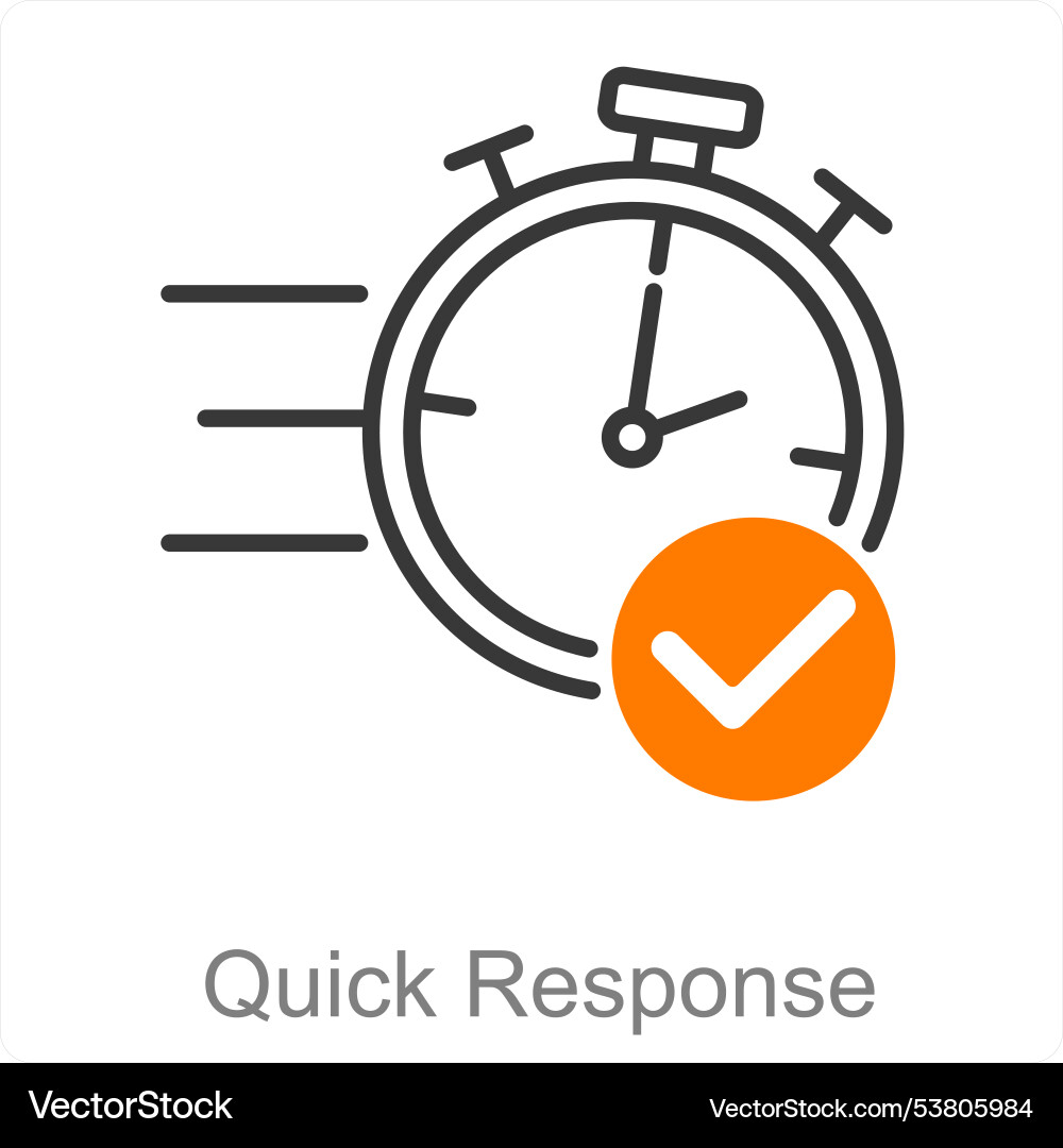 Quick response Royalty Free Vector Image - VectorStock