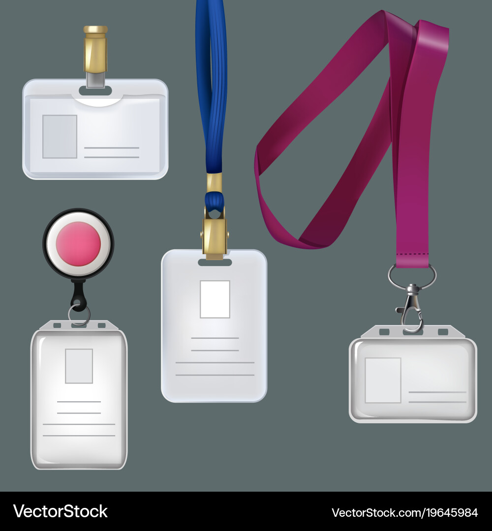 Realistic templates of personal Royalty Free Vector Image