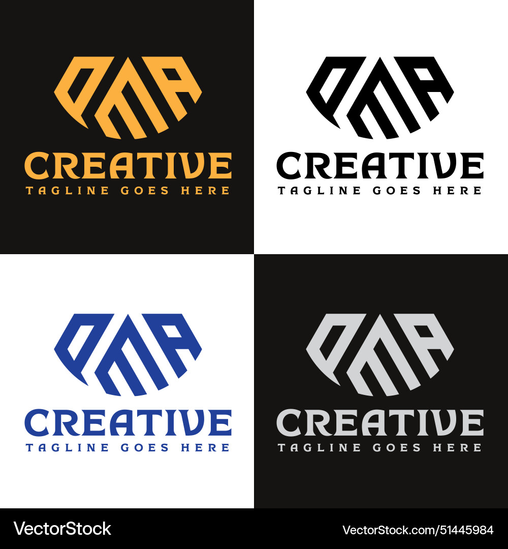 Unique-3-letter-logo-designpma Royalty Free Vector Image