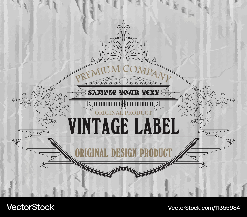 Vintage typographic label premium Royalty Free Vector Image