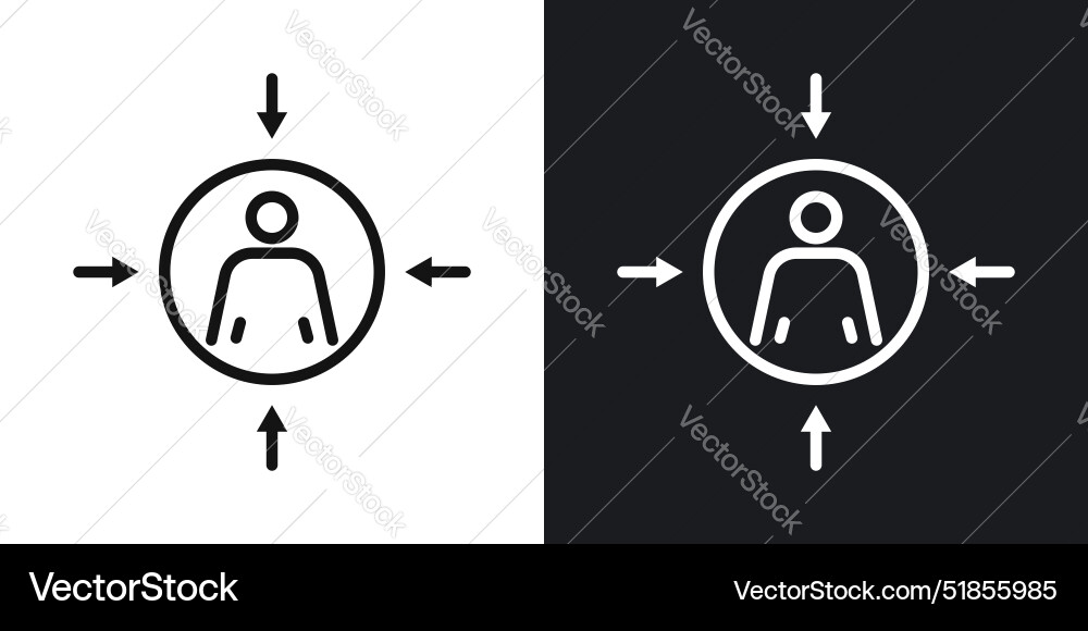 Customer centricity icon set in black and white Vector Image