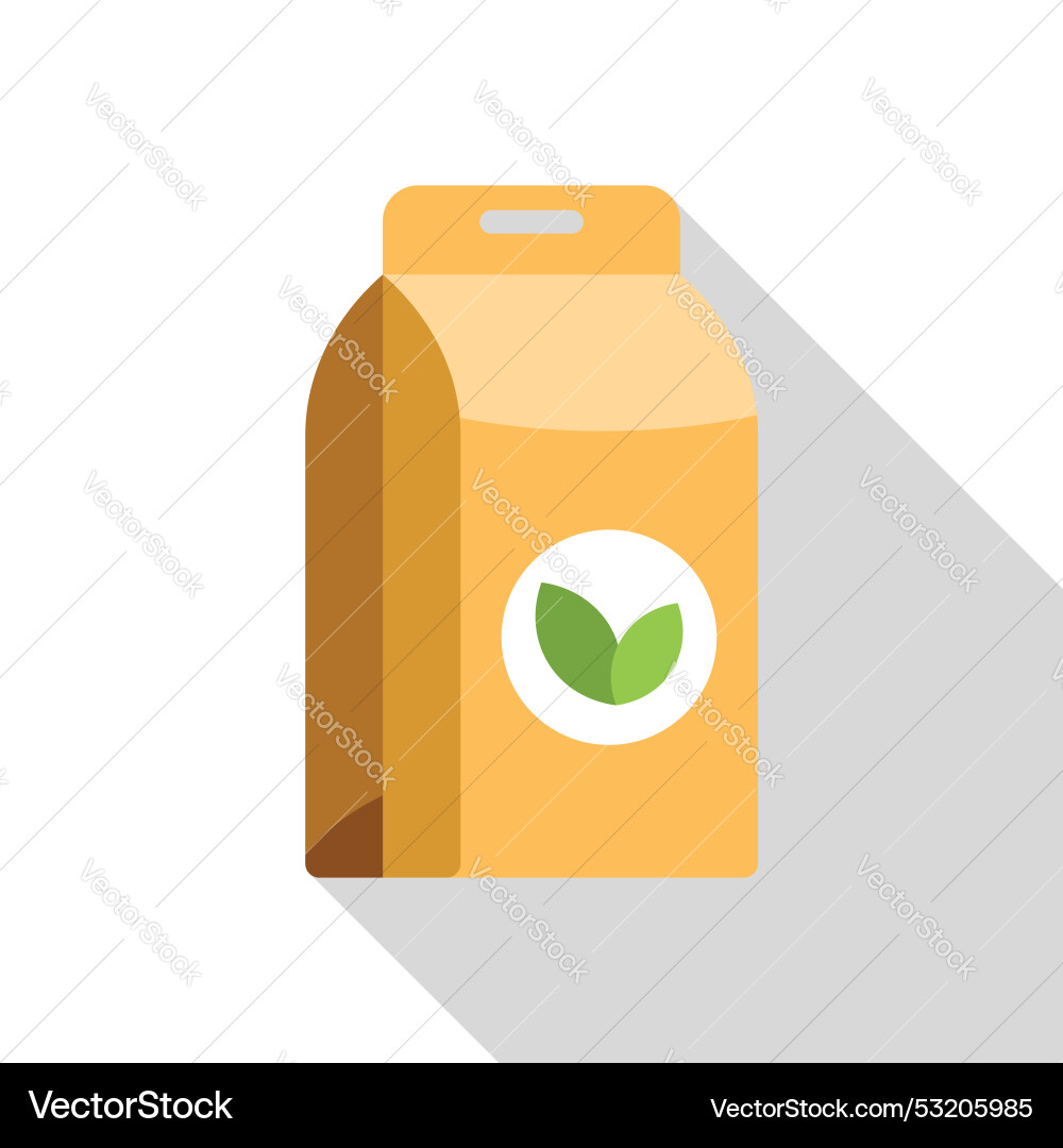 Eco friendly paper package with green leaf logo Vector Image