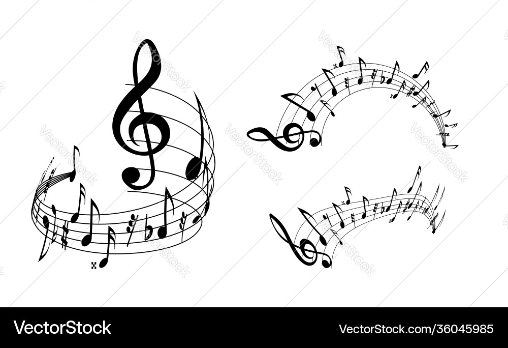 Musical Notes Collection Royalty Free Vector Image