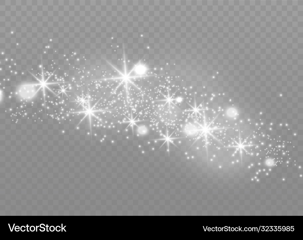 White dust sparks Royalty Free Vector Image - VectorStock