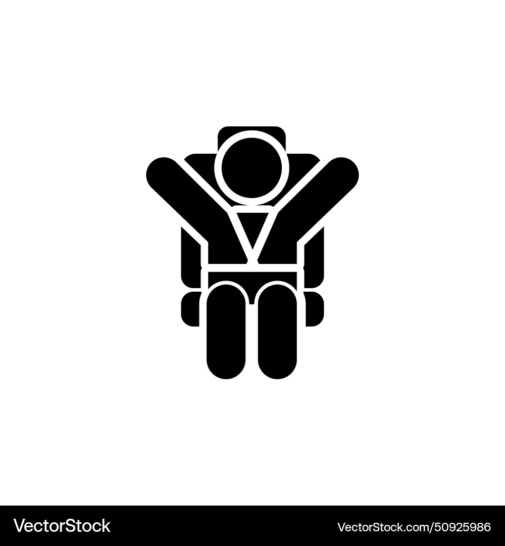 Baby car seat flat icon Royalty Free Vector Image