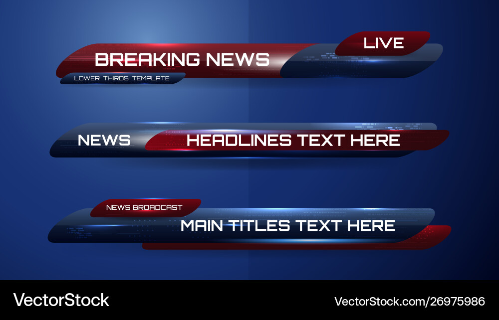Breaking news banner Royalty Free Vector Image