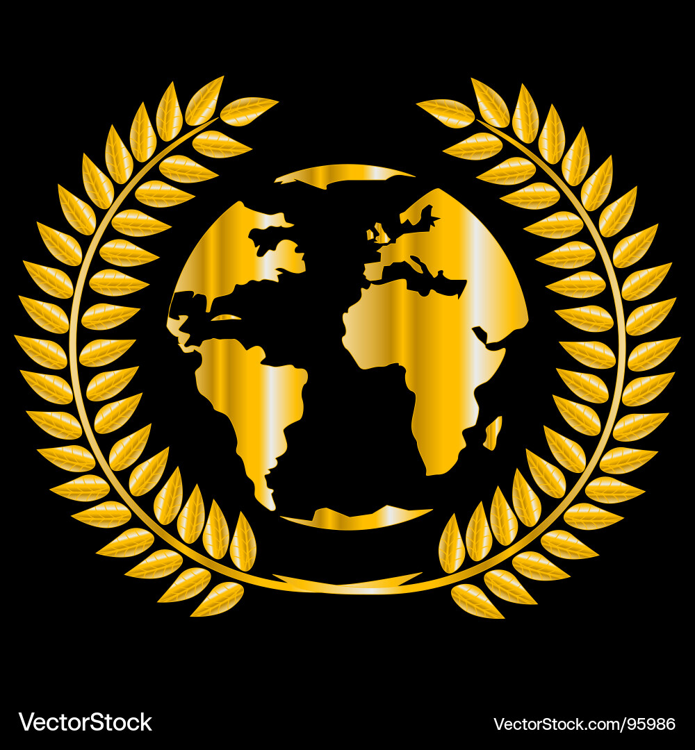 Golden globe Royalty Free Vector Image - VectorStock