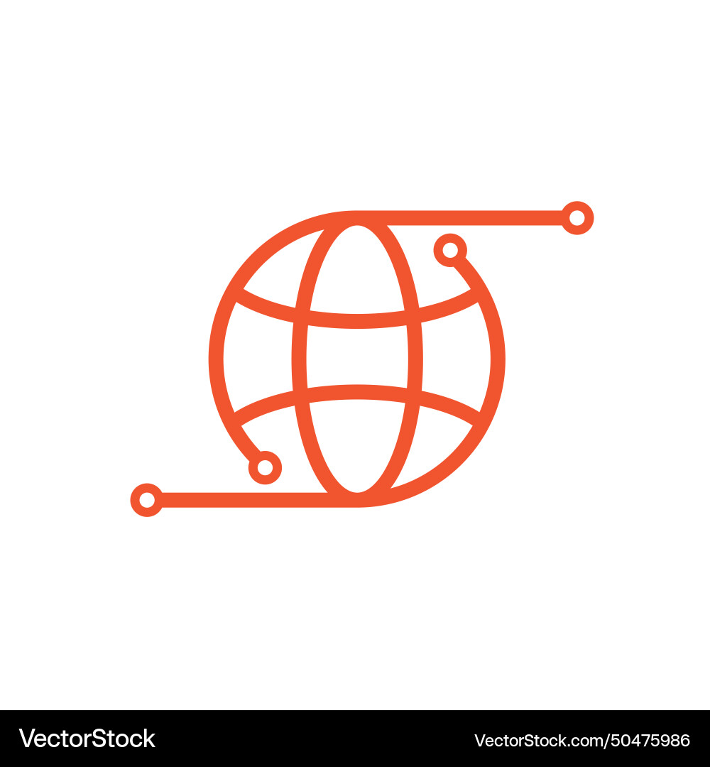 Internet globe icon concept design template Vector Image