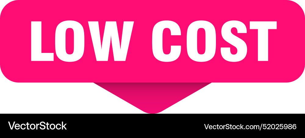 Low cost sticker sign on transparent Royalty Free Vector