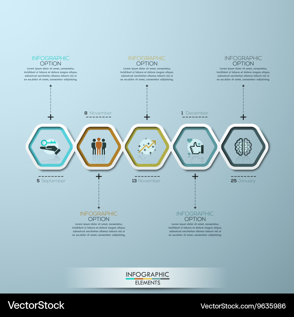 Moderne Infografiken Prozessvorlage Lizenzfreier Vektor
