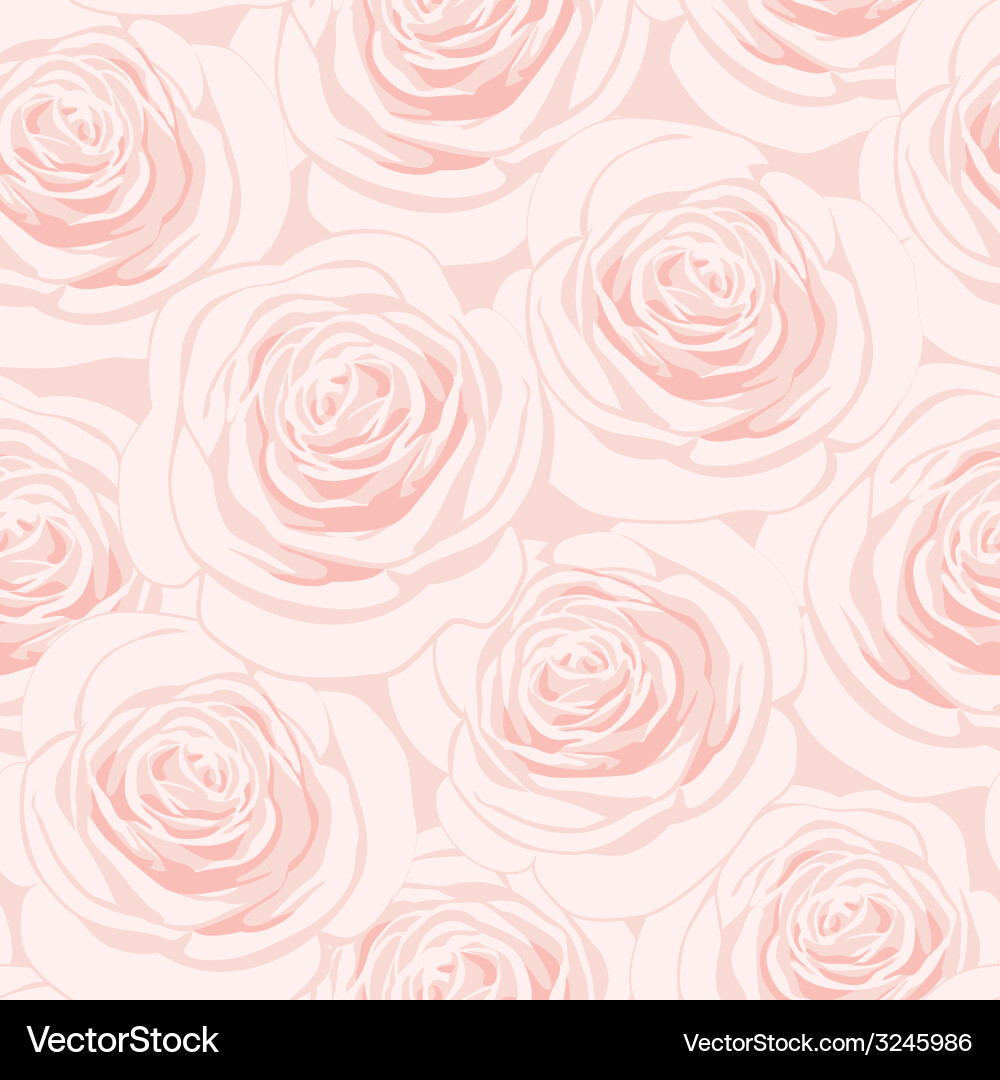 Pink rose seamless pattern Royalty Free Vector Image