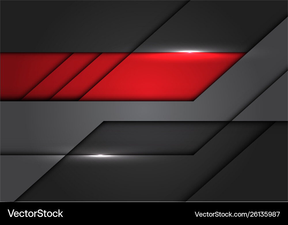 Abstract red grey banner circuit design modern Vector Image