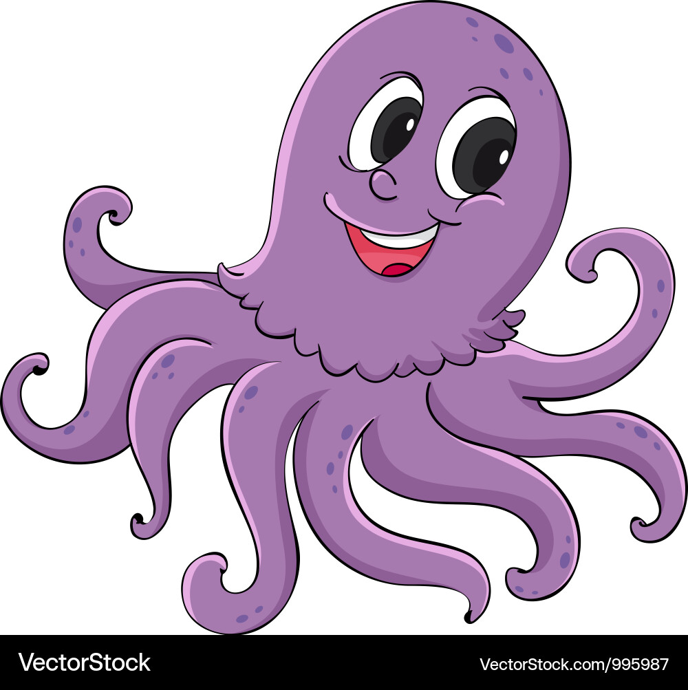Cartoon octopus Royalty Free Vector Image - VectorStock