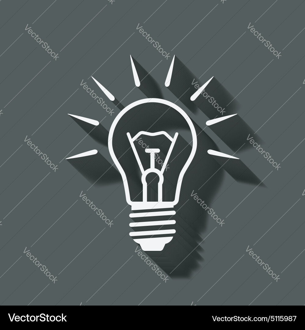 Lightbulb idea symbol Royalty Free Vector Image
