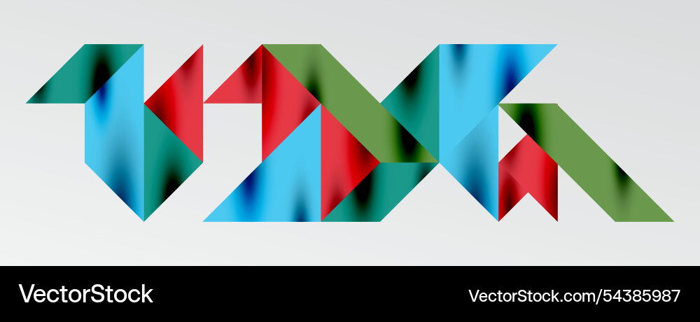 Tech minimal overlapping triangle shapes elements Vector Image