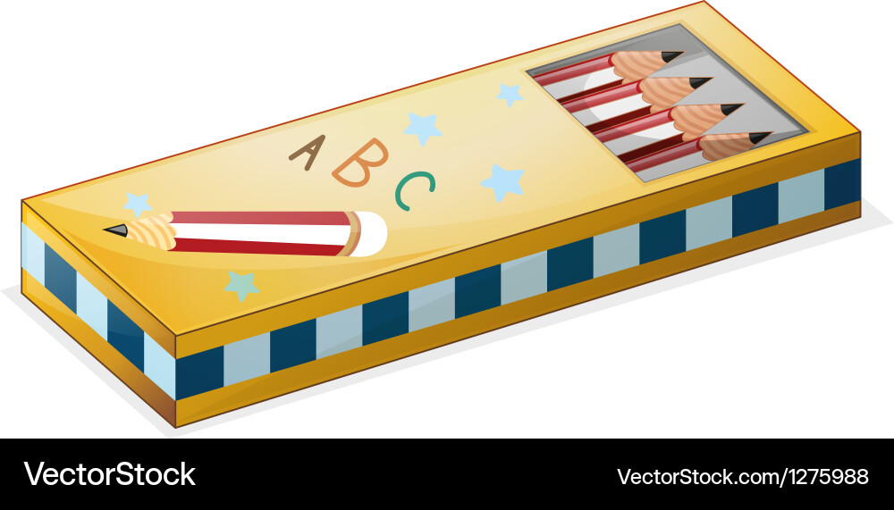 A pencil case Royalty Free Vector Image - VectorStock