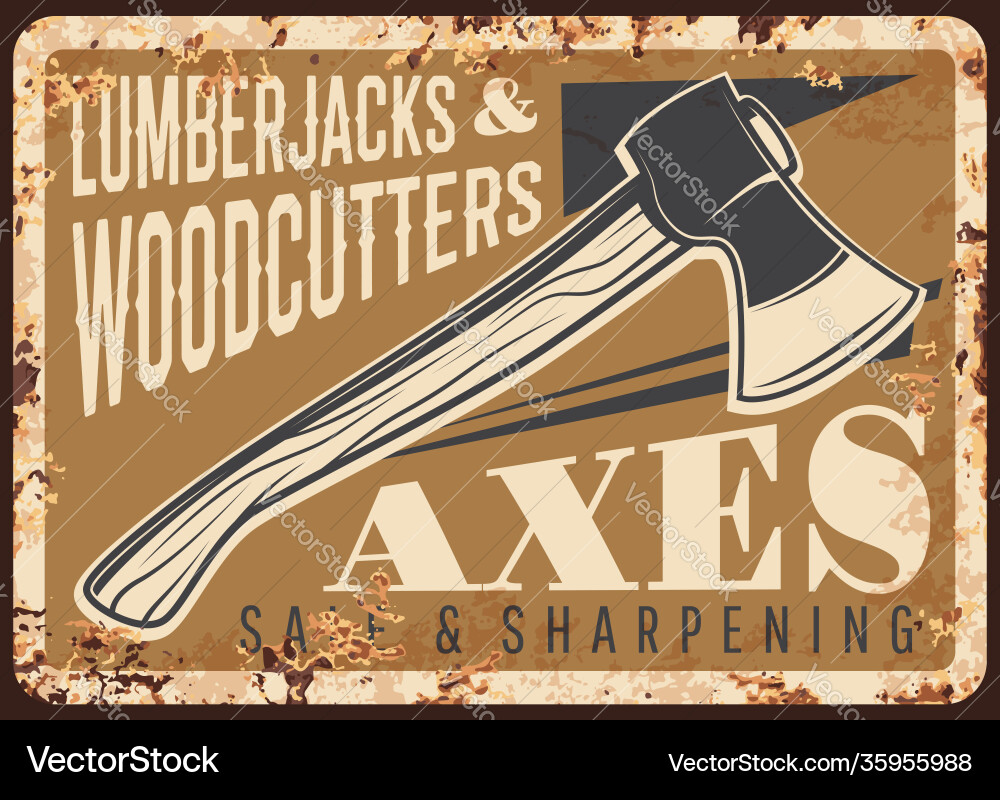 Lumberjack Axes & Woodworking Tools Royalty Free Vector