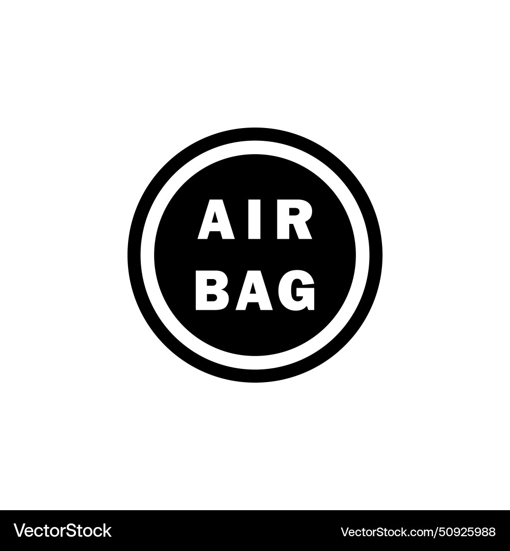 Steering airbag flat icon Royalty Free Vector Image